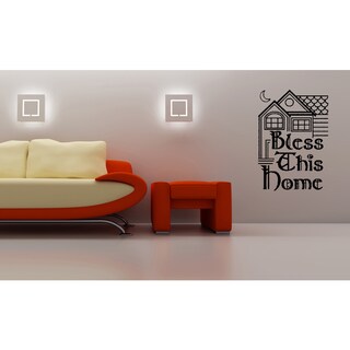 Bless This Home quote Beautiful house Wall Art Sticker Decal - Bed Bath ...