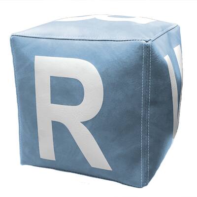 Inno-Block 12-inch Block with 7-inch White Letters in Sky Blue Vinyl ...