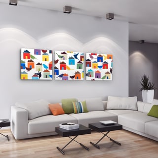 Studio 212 'House Hunters' 24x72 Triptych Canvas Wall Art - Bed Bath ...