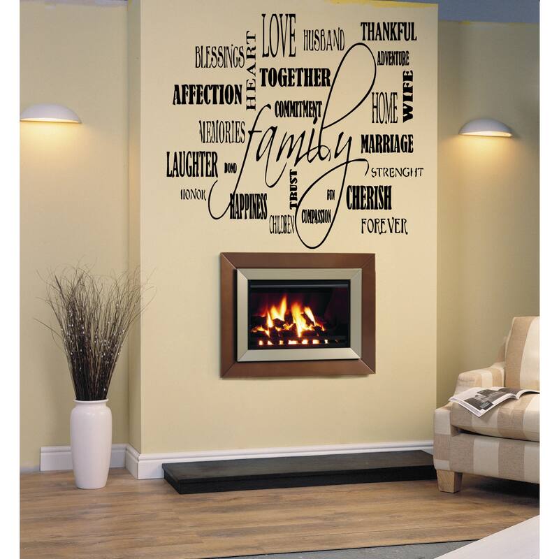 Family Collage quote Wall Art Sticker Decal - Overstock - 11504912