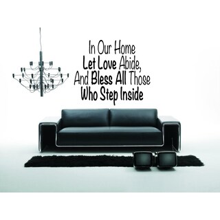 Let Love Abide statement Wall Art Sticker Decal - Bed Bath & Beyond ...