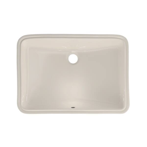 TOTO® 21-1/4" x 14-3/8" Large Rectangular Undermount Bathroom Sink with ...