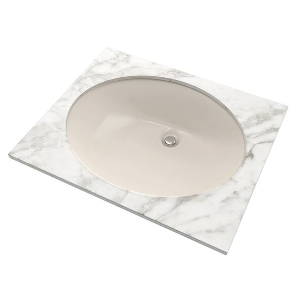 Toto Rendezvous Oval Undermount Bathroom Sink with CeFiONtect, Sedona ...