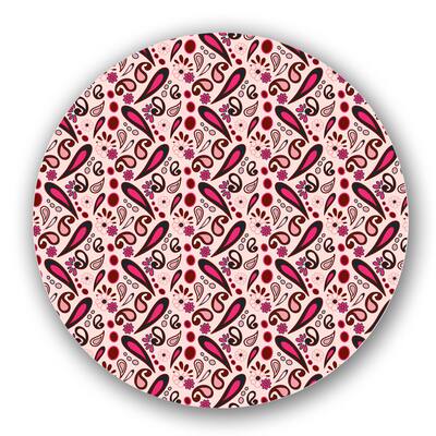 Pink/ Off-white Paisley Custom Printed Lazy Susan - Overstock - 11513411