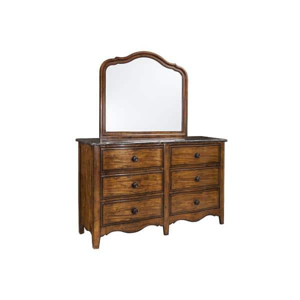 Intercon Luciano Traditional Bluestone Top 6-Drawer Dresser - Bed Bath ...