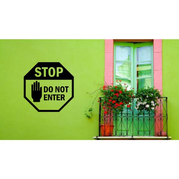 Stop Do not enter Wall Art Sticker Decal - Bed Bath & Beyond - 11526307