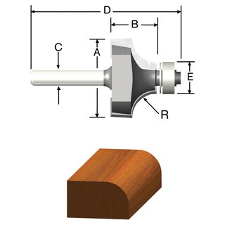 Vermont American 23133 5/16" Roundover Beading Bit - Bed Bath & Beyond ...