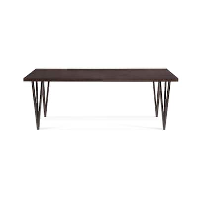 Saloom Tripod 44 x 64-inch Rectangular Java Wood Dining Table - Overstock - 11528591