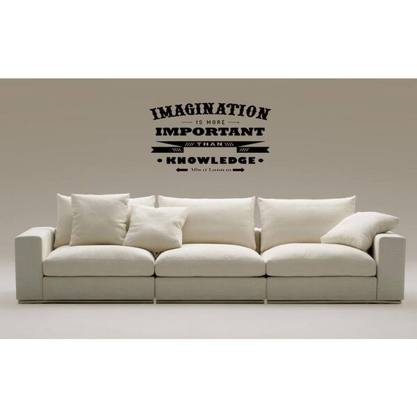 High word Imagination Is More Important Wall Art Sticker Decal - Bed ...