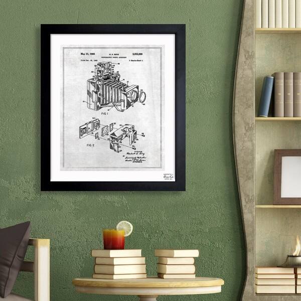 Oliver Gal 'Bing Polaroid Camera Accessory 1966' Framed Blueprint Art ...