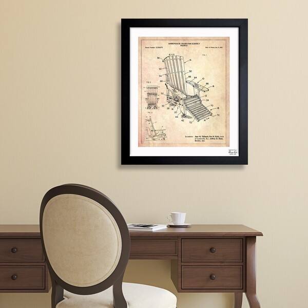 Oliver Gal 'Adirondack Chair for Elderly People 1992' Framed Blueprint ...