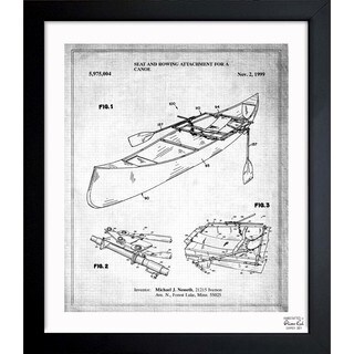 Oliver Gal 'Rowing Attachment For Canoe 1999' Framed Blueprint Art ...