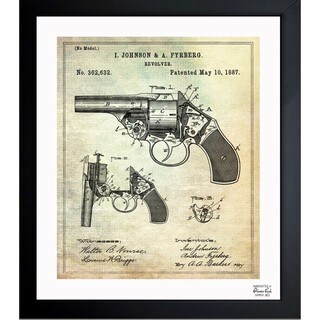 Oliver Gal 'Revolver 1887' Framed Blueprint Art - Bed Bath & Beyond ...