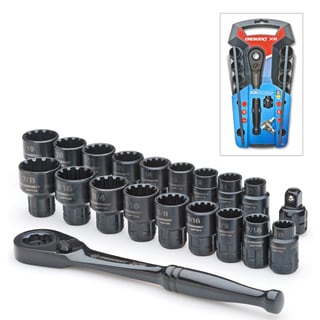 Crescent CX6PT20 Pass Through Ratcheting Socket Set 20 Piece - Bed Bath ...