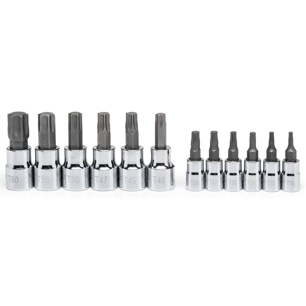 Crescent CBSS2 1/4" & 3/8" Drive 12 Piece Torx Bit Socket Set ...