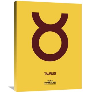 Naxart Studio 'Taurus Zodiac Sign Brown' Stretched Canvas Wall Art ...