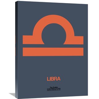 Naxart Studio 'Libra Zodiac Sign Orange' Stretched Canvas Wall Art ...