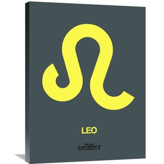 Naxart Studio 'Leo Zodiac Sign Yellow' Stretched Canvas Wall Art ...