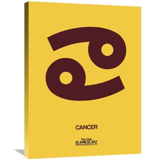 Naxart Studio 'Cancer Zodiac Sign Brown' Stretched Canvas Wall Art ...