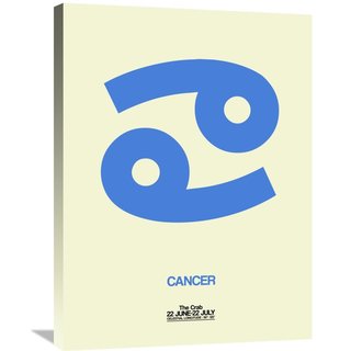 Naxart Studio 'Cancer Zodiac Sign Blue' Stretched Canvas Wall Art - Bed ...