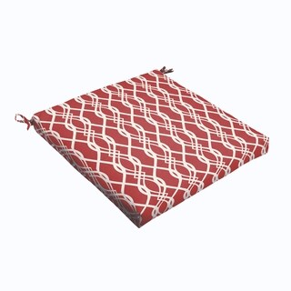 Wavy Red 20 x 2.5-inch Chair Cushion - Bristol - Bed Bath & Beyond ...