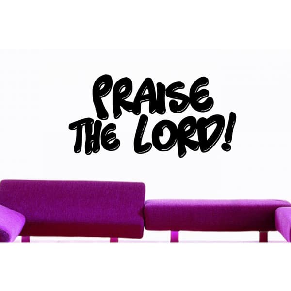 The words Praise The Lord Wall Art Sticker Decal - Bed Bath & Beyond ...