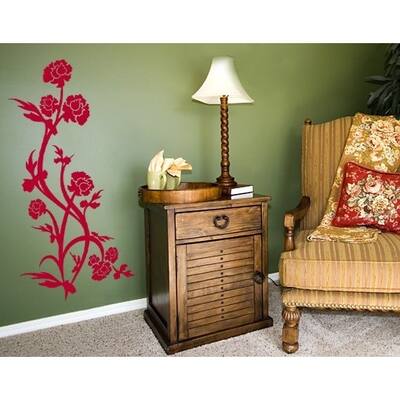 Rose Bush Wall Decal - Overstock - 11550870