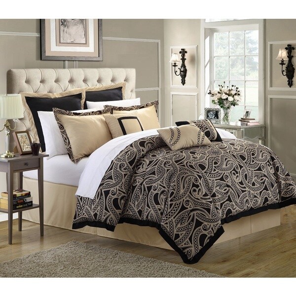 Black and tan bedding sets store