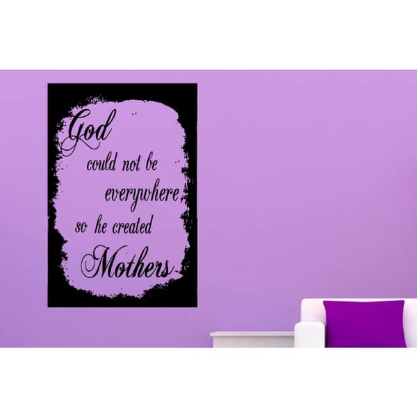 The inscription in the frame Why God Created Mothers Wall Art Sticker ...