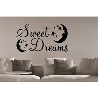 Stars and moon Sweet Dreams Wall Art Sticker Decal - Bed Bath & Beyond ...