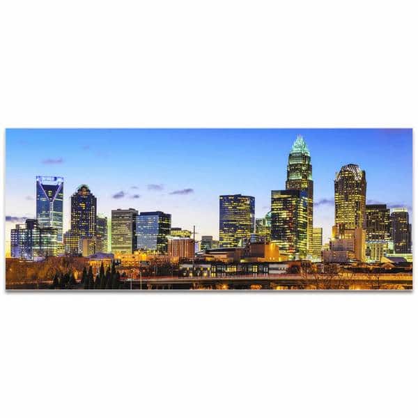 Modern Crowd 'Charlotte City Skyline' Urban Cityscape Enhanced Photo ...
