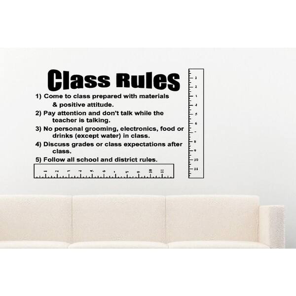 Classroom Rules quote Wall Art Sticker Decal - Bed Bath & Beyond - 11604272