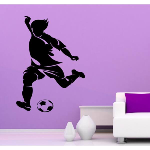 Striker Soccer Wall Art Sticker Decal - Bed Bath & Beyond - 11605951