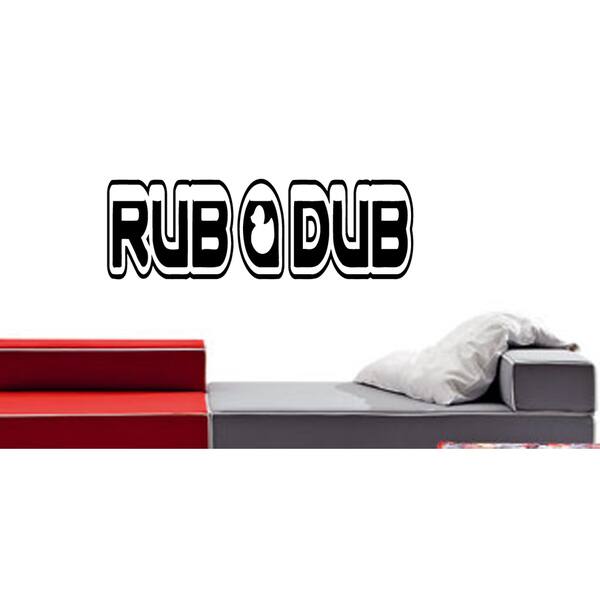 Graphic inscription Rub A Dub Wall Art Sticker Decal - Bed Bath ...