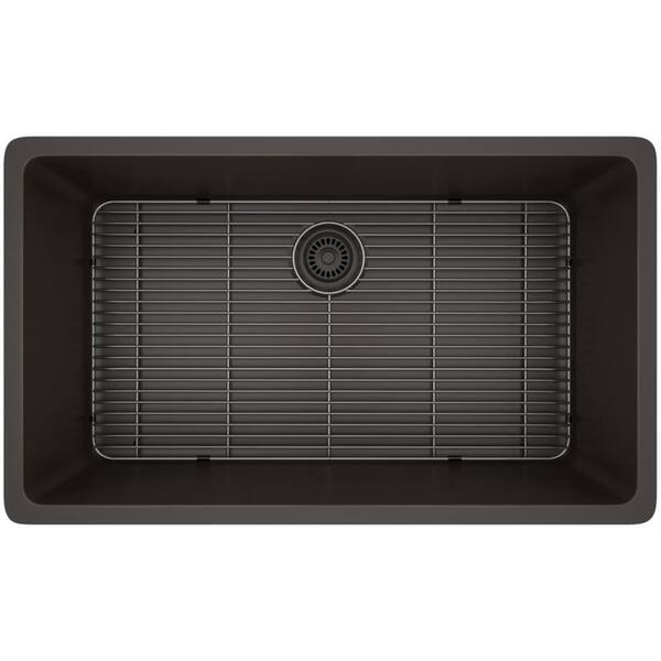 Lexicon Platinum Quartz Large Single Bowl Kitchen Sink - Overstock ...