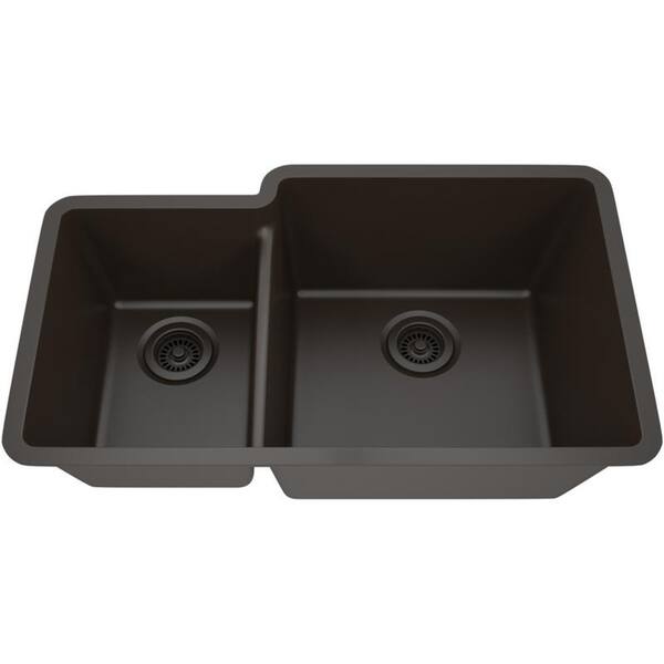 Lexicon Platinum Quartz 40/60 Double Bowl Kitchen Sink - Bed Bath ...