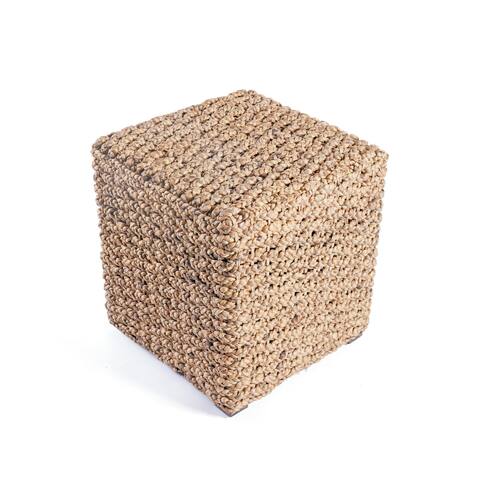 Natural Braided Square Stool - Overstock - 11607227