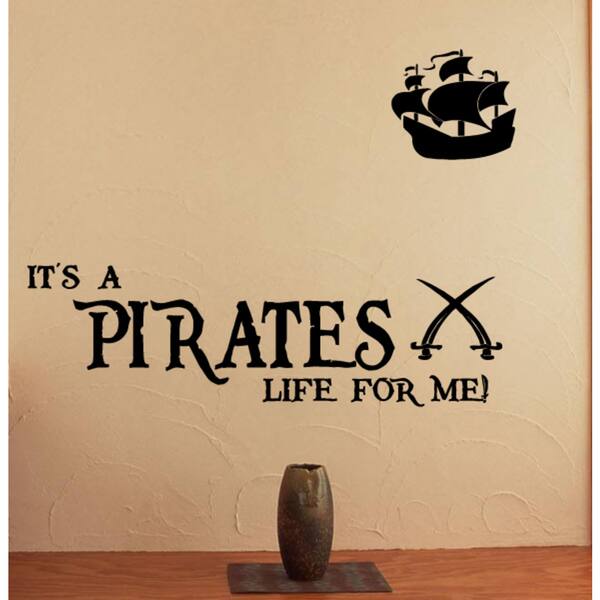 A Pirates Life For Me Ship Wall Art Sticker Decal - Bed Bath & Beyond ...