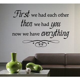 Phrase Now We Have Everything Wall Art Sticker Decal - Bed Bath ...