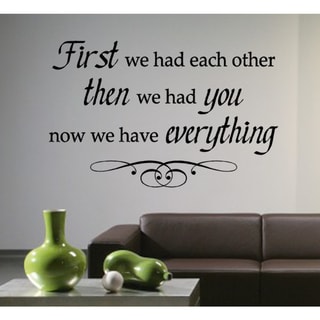 Phrase Now We Have Everything Wall Art Sticker Decal - Bed Bath ...