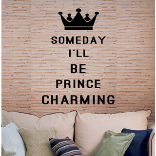 Be Somebody's Prince Charming quote Wall Art Sticker Decal - Bed Bath ...