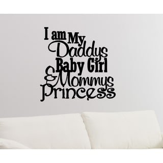 Daddy's Little Princess quote Wall Art Sticker Decal - Bed Bath ...