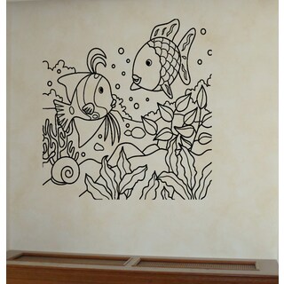 Algae and fish Wall Art Sticker Decal - Bed Bath & Beyond - 11611366