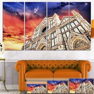 Designart "Cathedral of Santa Croce in Florence" Cityscape Photo Canvas ...