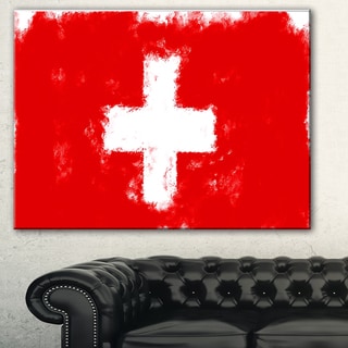 Designart "Switzerland Flag Illustration" Flag Canvas Print - Bed Bath ...
