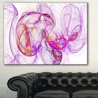 Designart "Billowing Smoke Magenta" Abstract Digital Art Canvas Print ...