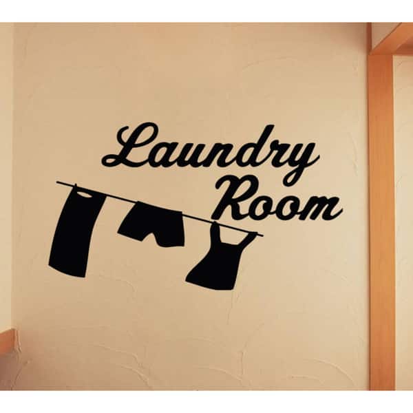 Clean linen Laundry Room Wall Art Sticker Decal - Bed Bath & Beyond ...