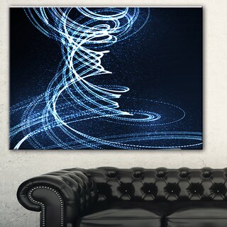 Designart "3D Illuminated Helix Shapes" Abstract Digital Art Canvas ...