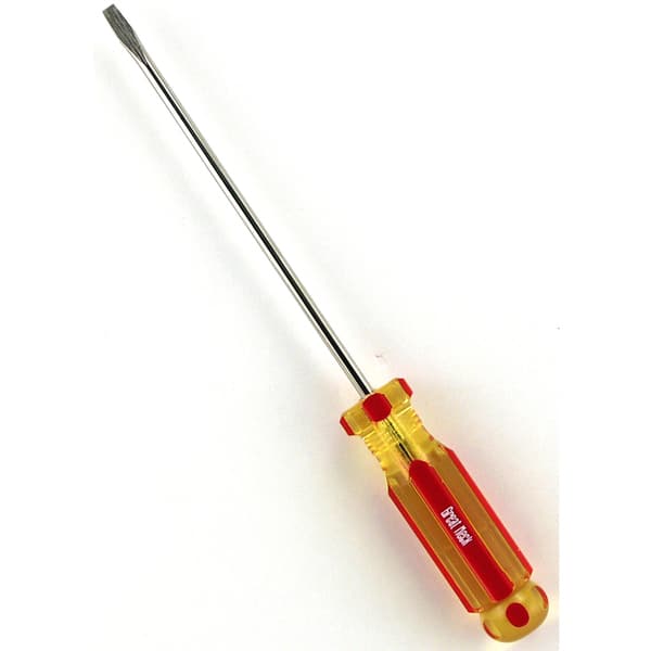 Great Neck G63C 3/16" x 6" Professional Round Shank Slotted Screwdriver ...