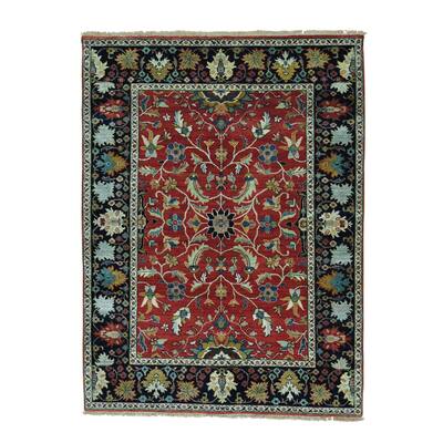 Antiqued Mahal All Over Design Hand-knotted Oriental Rug (5'2 x 6'10 ...